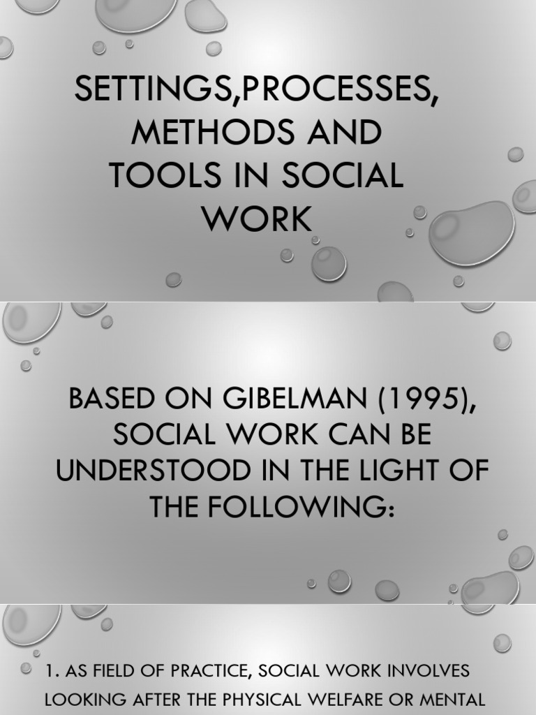Social Work: Methods and Practices | PDF | Social Work | Social Policy