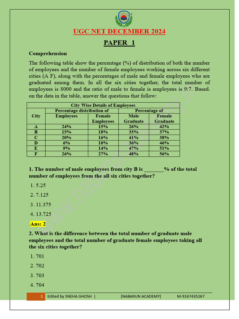 UGC NET 2024 Paper 1: Comprehension & Analysis | PDF | Poetry | World ...