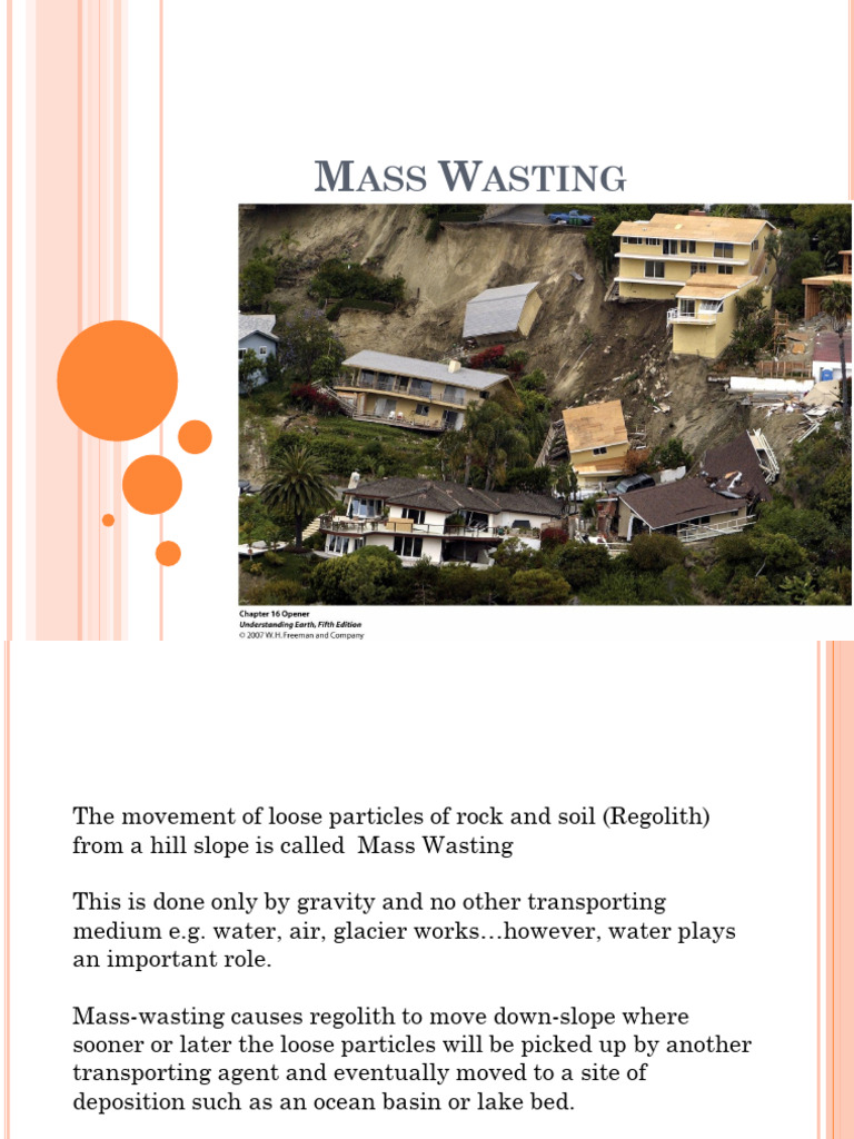 Geomorph Lect 8 Mass Wasting Landforms | PDF | Landslide | Geology