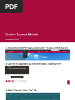 Oracle Expense Module User Guide | PDF