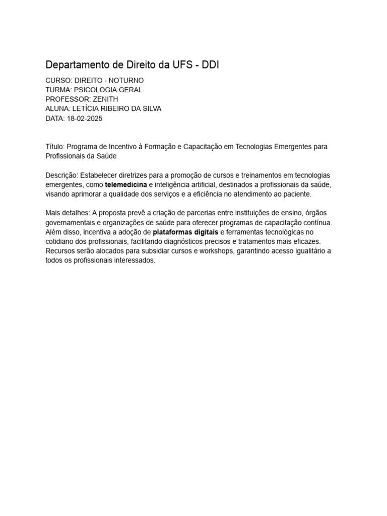 Projeto de Lei | PDF