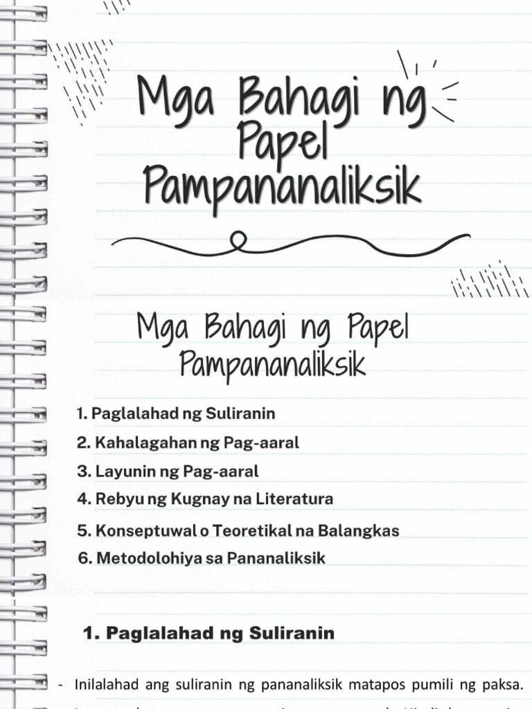 Bahagi NG Papel Pampananaliksik | PDF