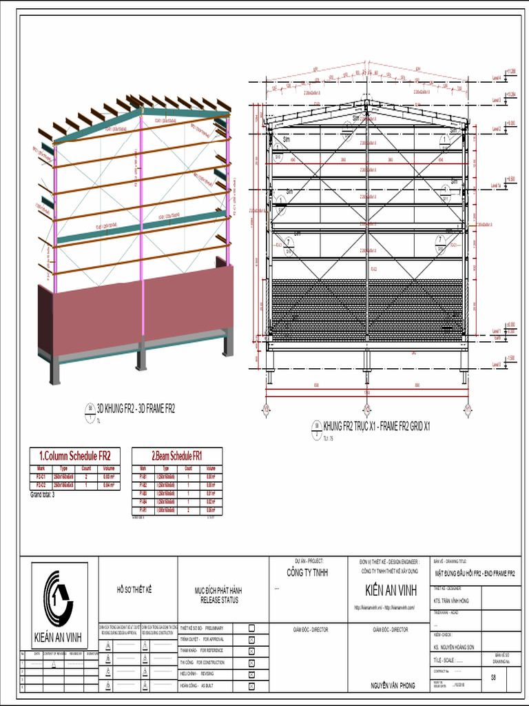 FACTORY875M - Sheet - S8 - MẶT ĐỨNG ĐẦU HỒI FR2 - END FRAME FR2 | PDF