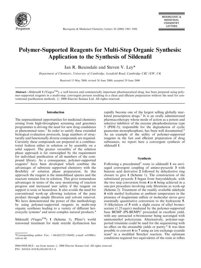 Polymer-Supported Reagents For Multi-Step Organic Synthesis Application ...