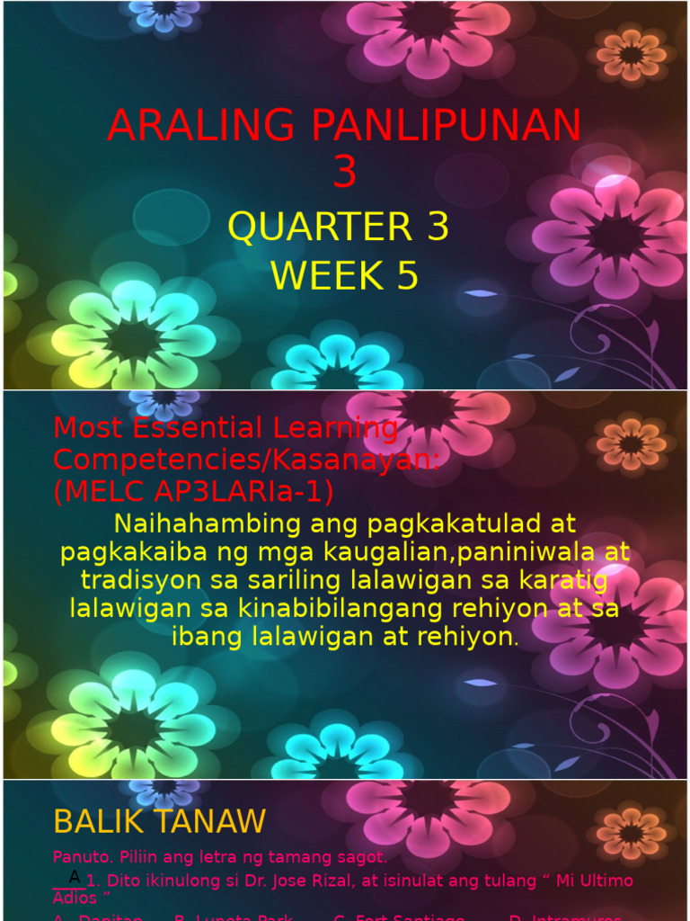 Ap Quarter 3 Week 5 | PDF