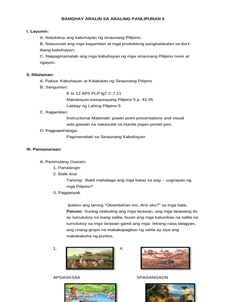 Part 3 BANGHAY ARALIN SA ARALING PANLIPUNAN 5 - 065133 | PDF
