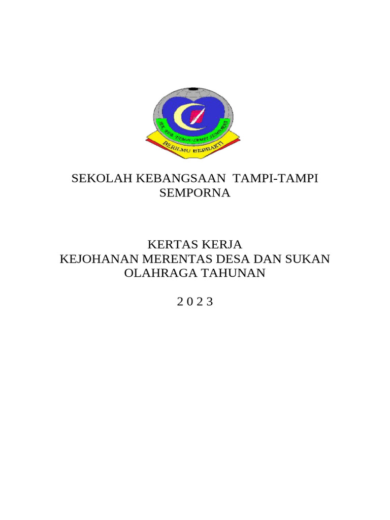 COVER KERTAS KERJA | PDF