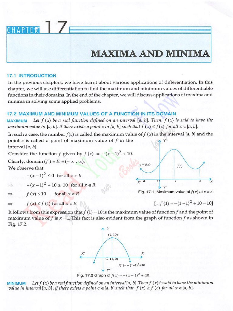 MAXIMA & MINIMA | PDF | Mathematical Optimization | Analysis