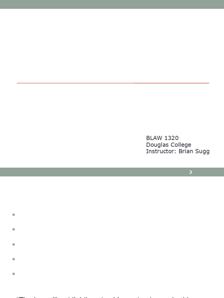 W25 - Lecture 4 - Contractual Defects - Slides | PDF | Restraint Of Trade | Private Law