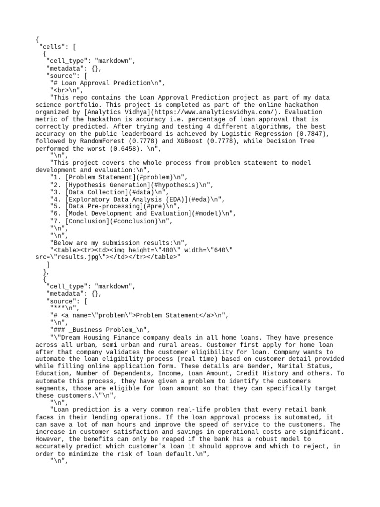Loan Approval Prediction - Ipynb | PDF | Categorical Variable | Variable (Computer Science)