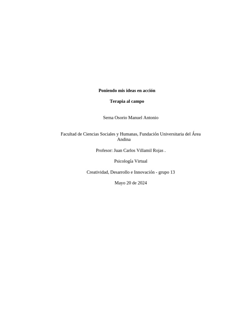 Poniendo Mis Ideas en Accion | PDF | Sicología | Terapia