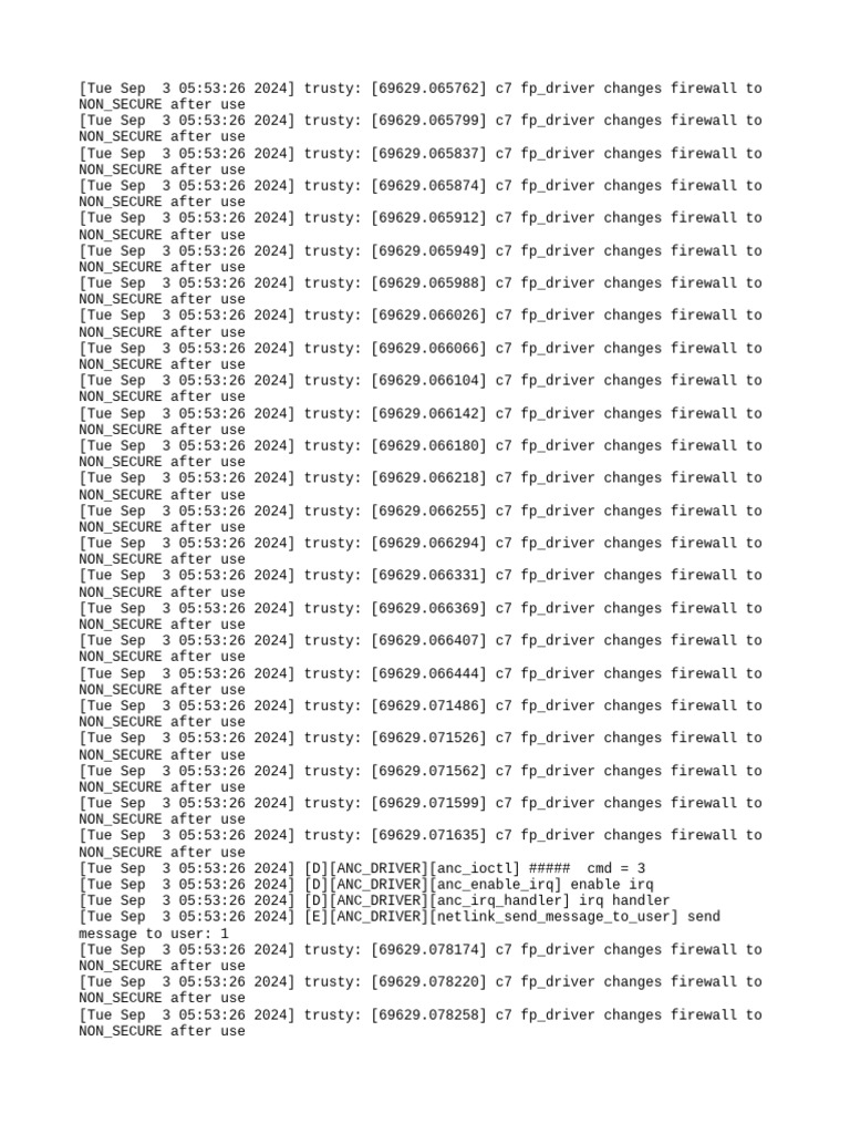 Standby Kernel Log 2024 0903 063747 | PDF | Network Protocols | Computer Networking