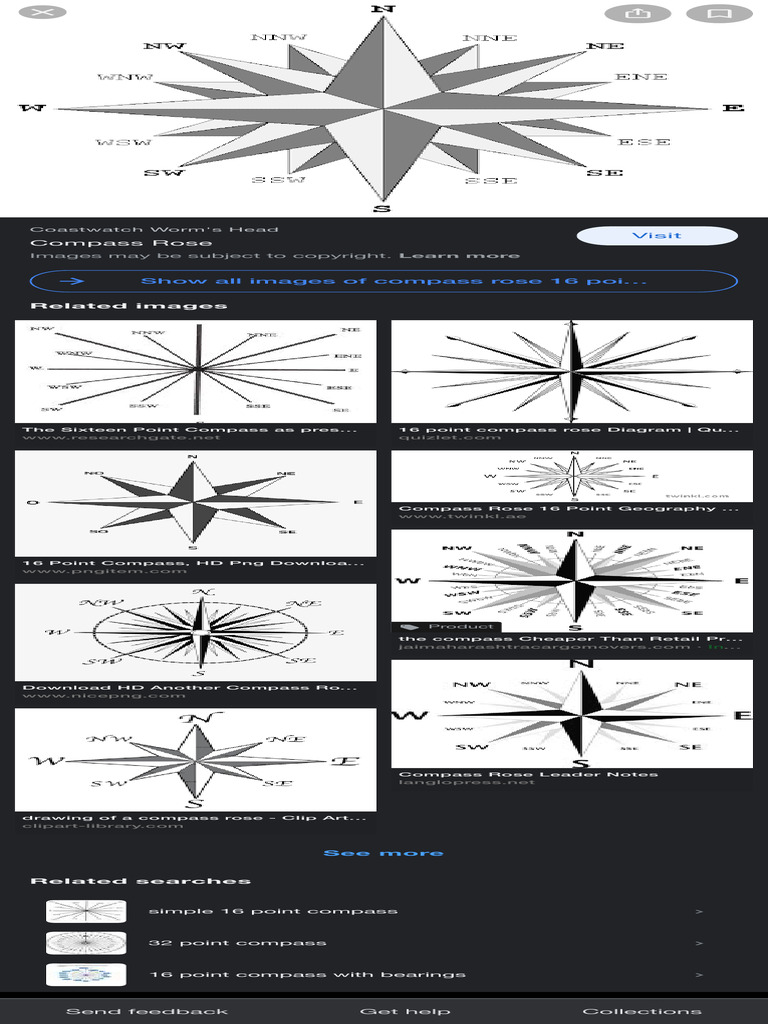 Compass Rose 16 Points - Google Search | PDF | Compass | Navigation