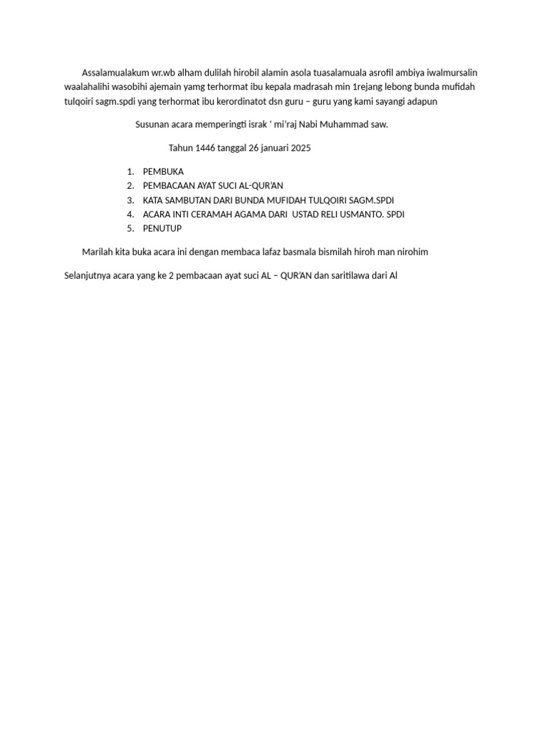 Assalamualaikum Wr | PDF