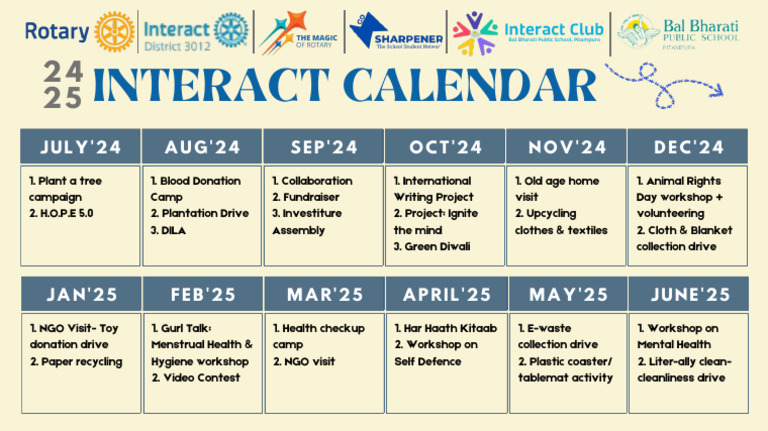 Community Service Initiatives Calendar | PDF