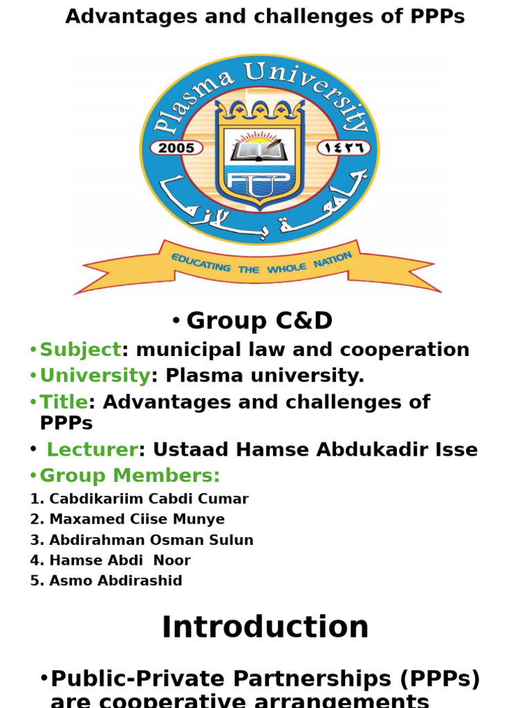 Advantage and Challenges of Ppps | PDF | Public–Private Partnership ...