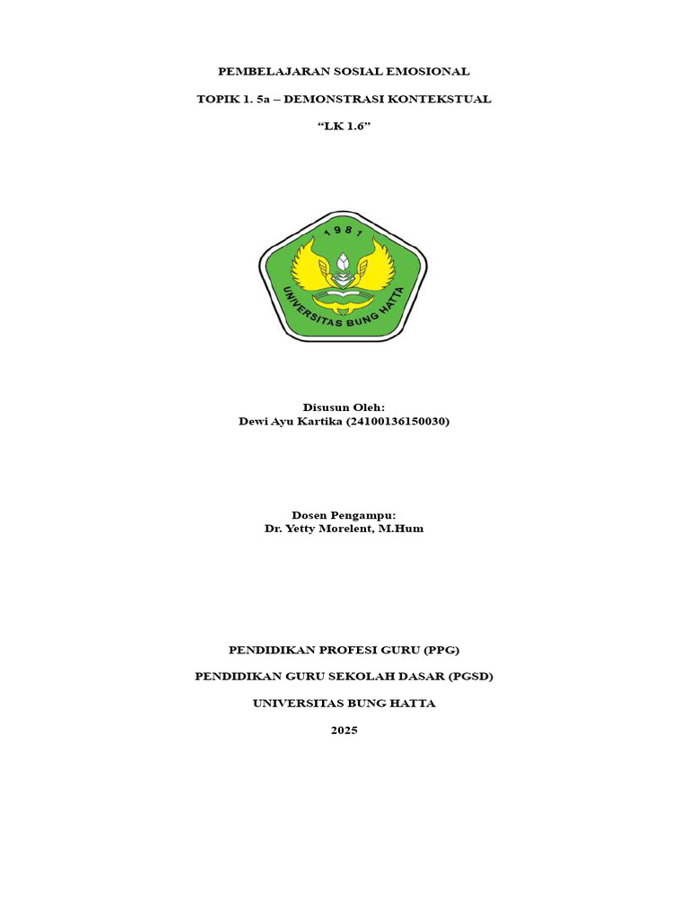 T1.5a Demonstrasi Kontekstual - PSE - Dewi Ayu Kartika - PGSD01 -rev | PDF