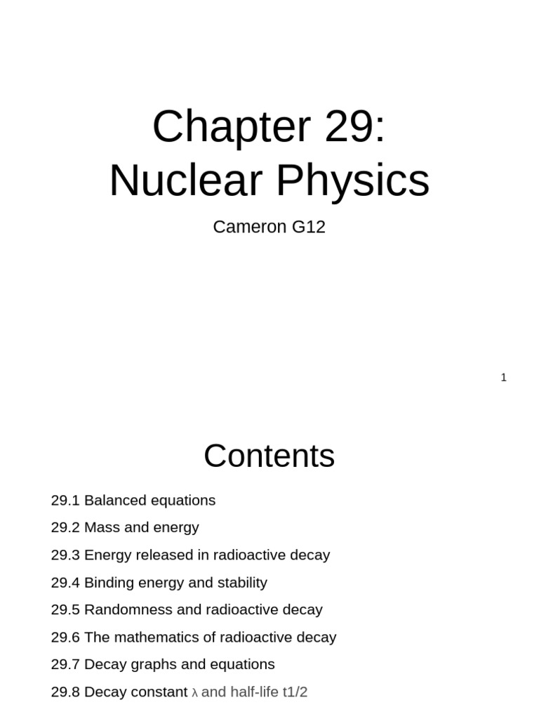 Nuclear Physics: Radioactive Decay Explained | PDF | Radioactive Decay ...