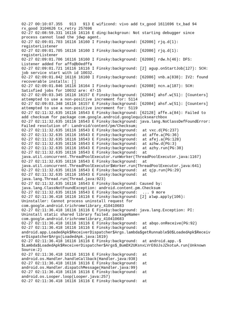 Log | PDF | Java (Programming Language) | System Software