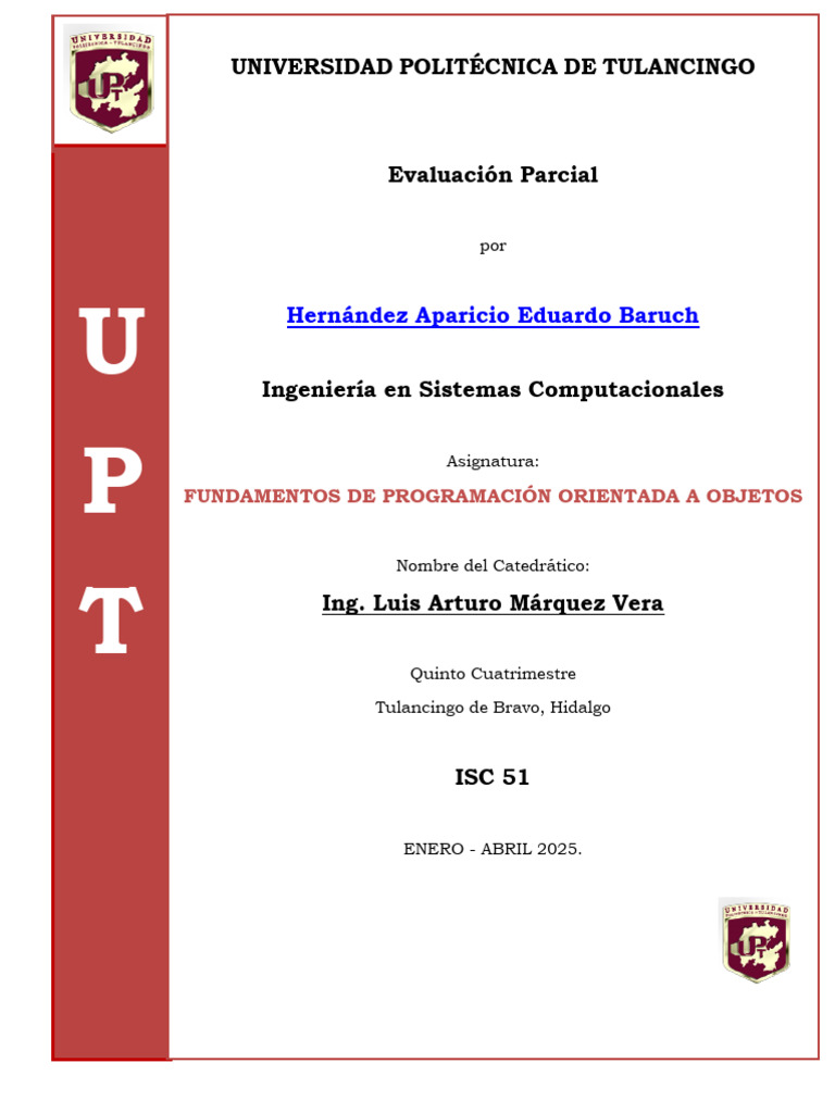 Examen POO | PDF | Constructor (Programación Orientada a Objetos) | Programación
