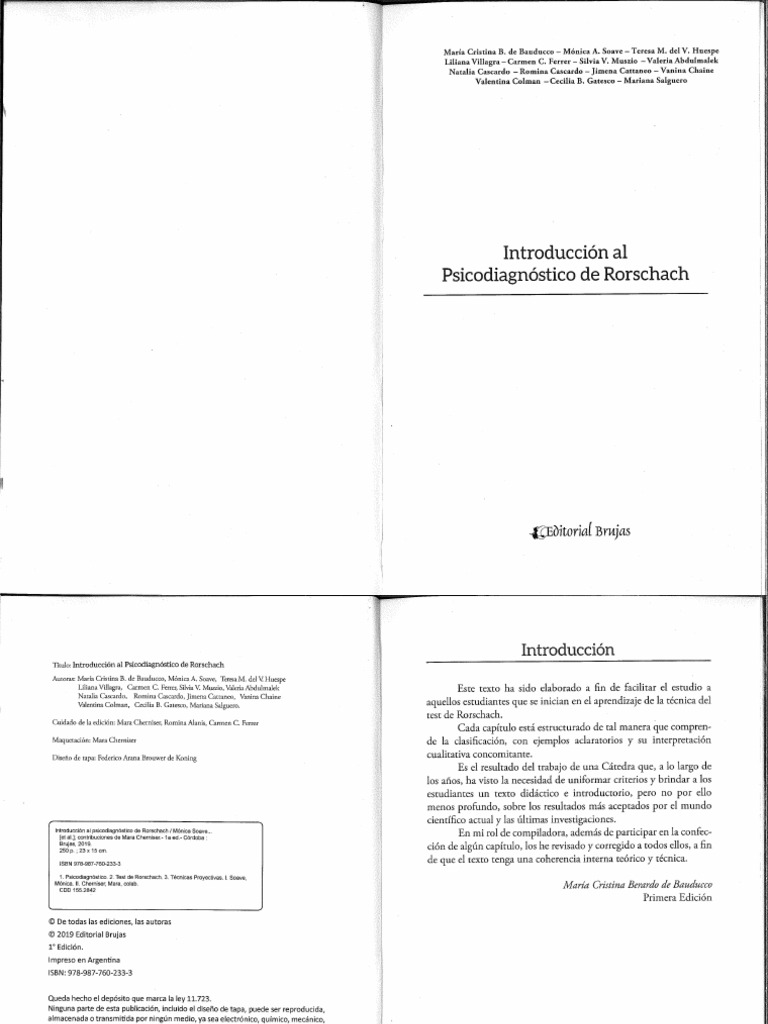 Libro Rorschach | PDF