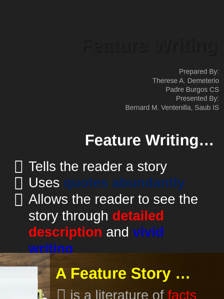 Feature Writing by Therese Demeterio 03.22-24.2024 | PDF