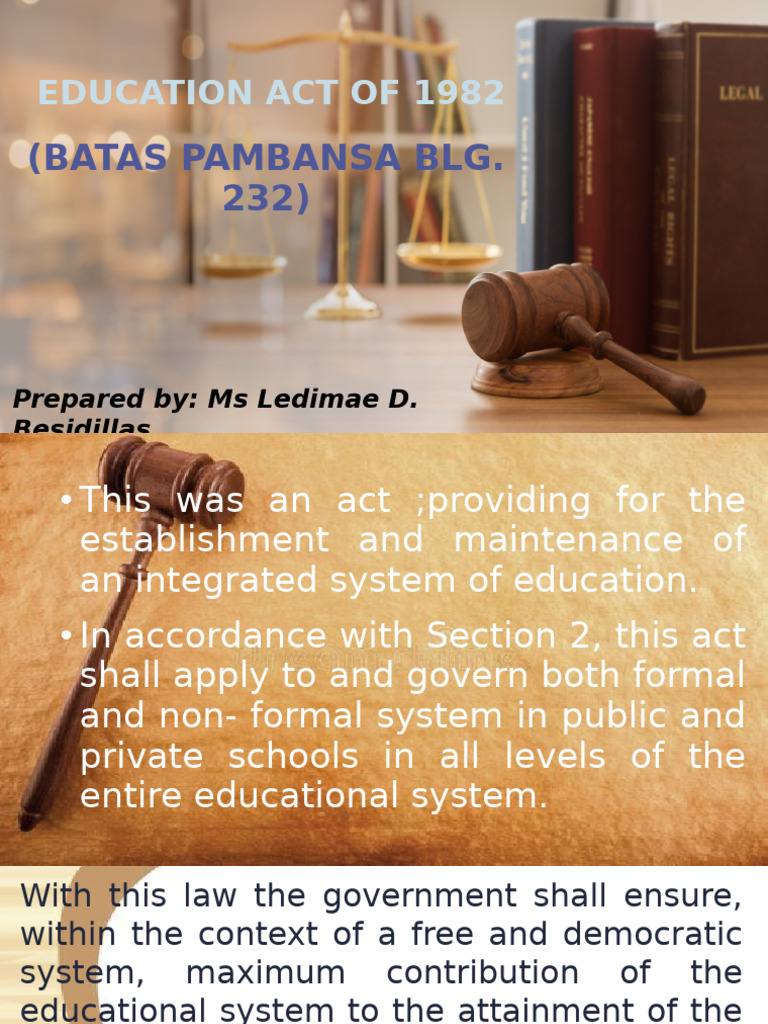 Education Act of 1982 | PDF