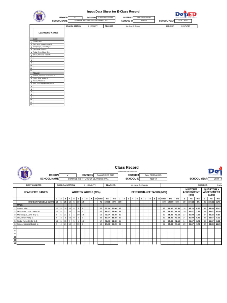 Grade 2 - Computer - Sy-2024-2025 | PDF