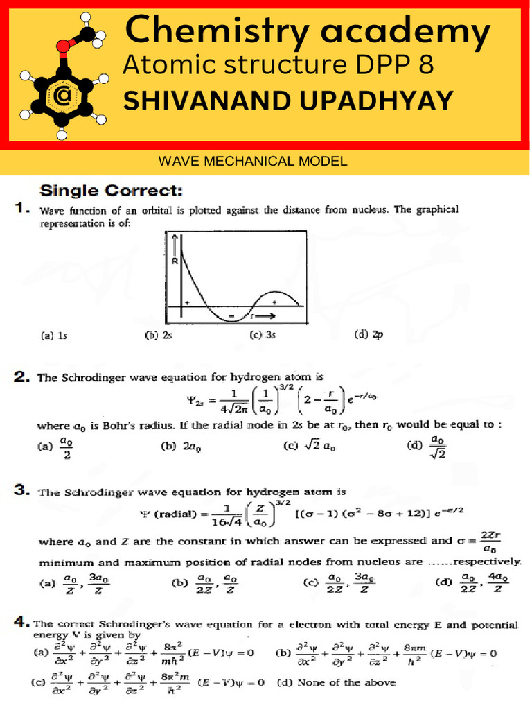 195 ATOMIC STRUCTURE DPP 8 @genetry | PDF