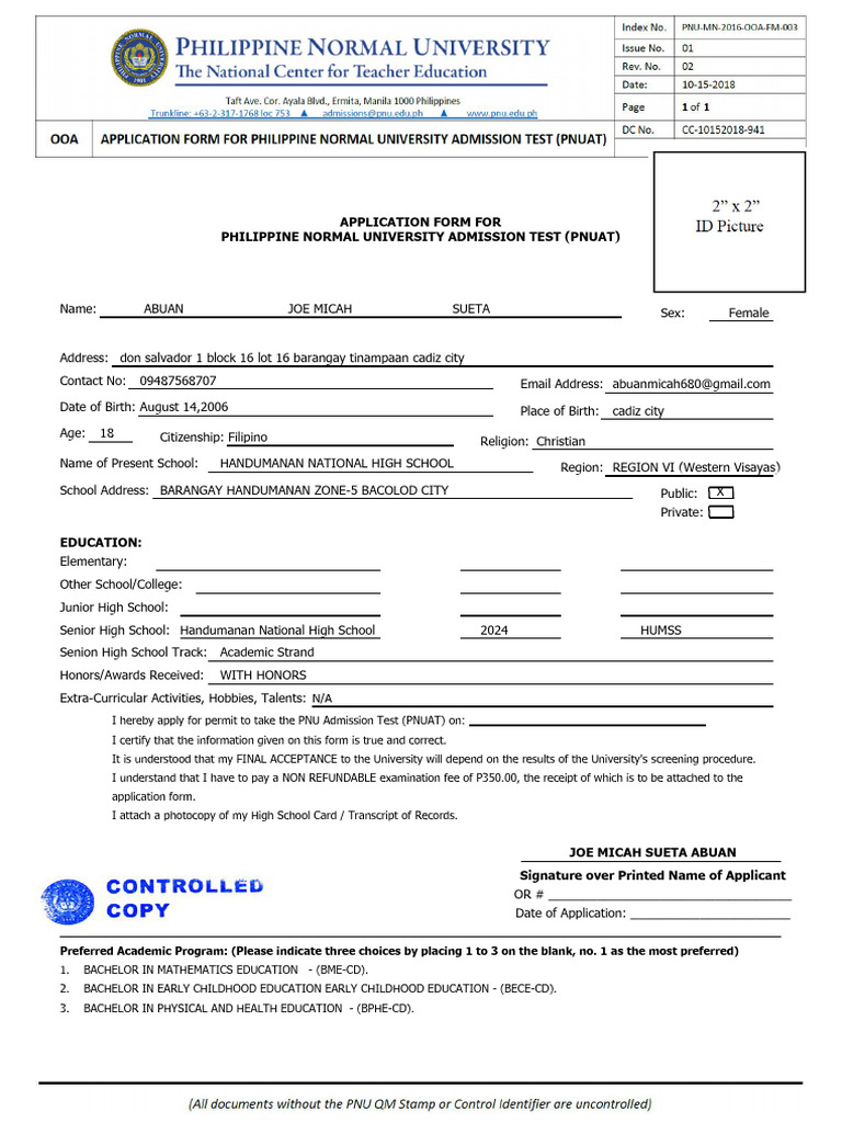 Abuan Joe Micah Sueta | PDF | Educational Stages