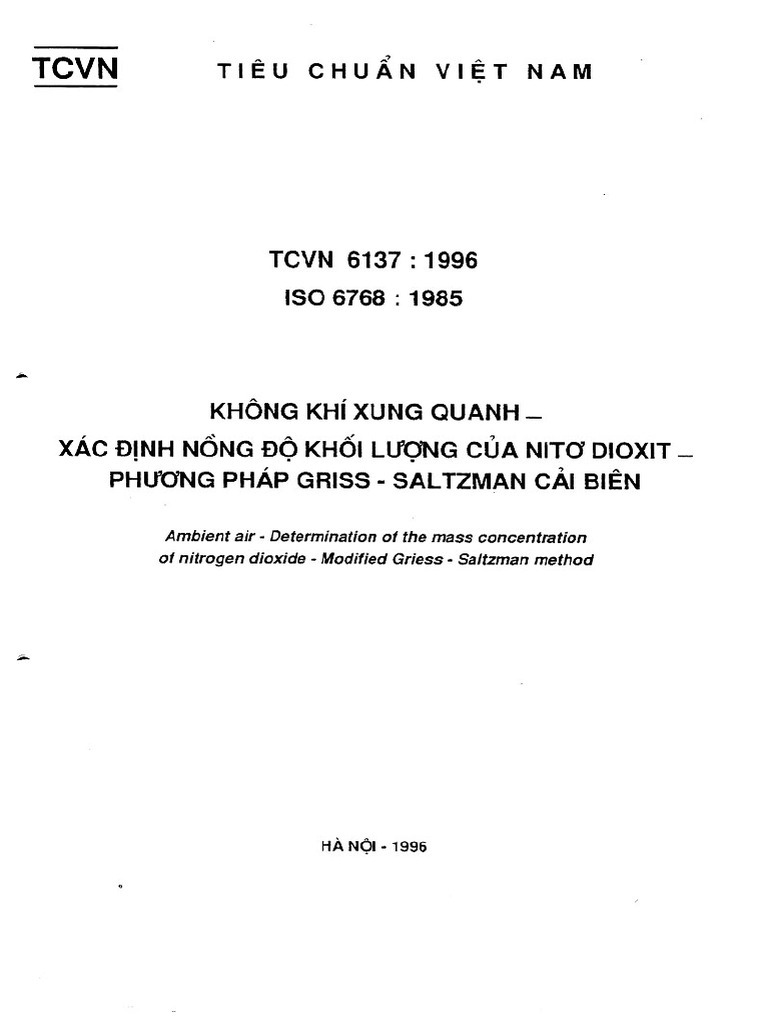 TCVN 6137 - 1996 (ISO 6768 - 1985) Ngay 30-11 | PDF