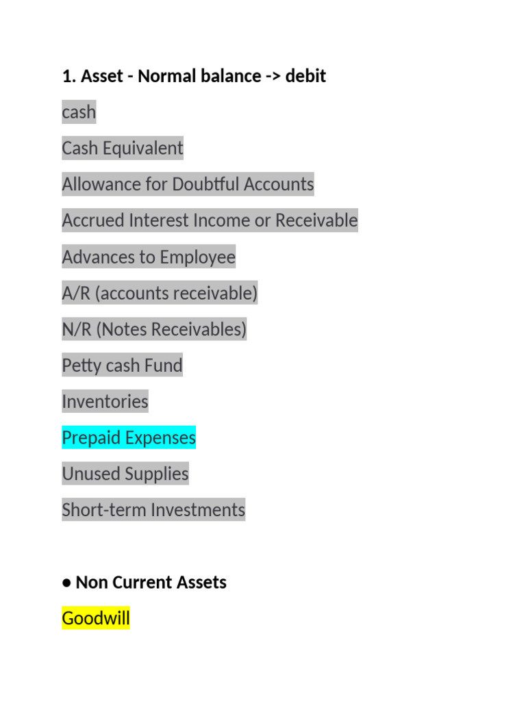 Accounting Normal Balances Guide | PDF