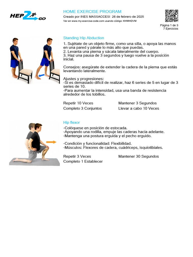 Ejercicios para Movilidad de Cadera | PDF | Rodilla | Anatomía del ...