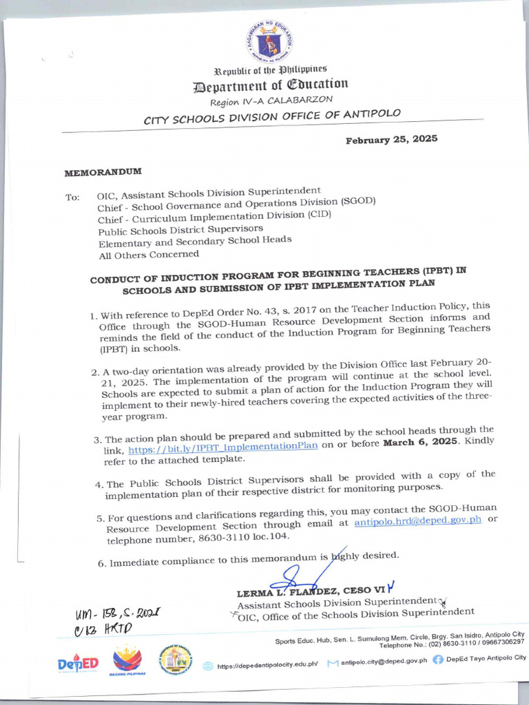 UM-158-CONDUCT-OF-INDUCTION-PROGRAM-FOR-BEGINNING-TEACHERS-IPBT-IN ...