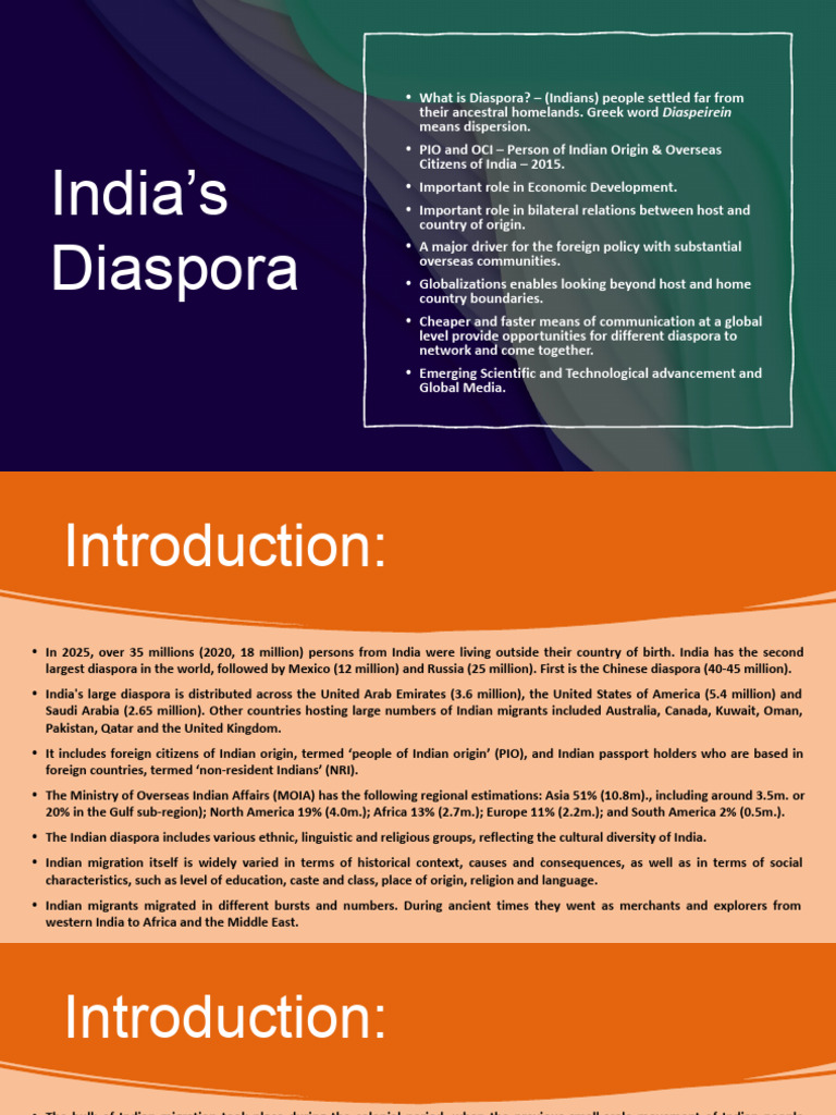 Overview of India's Global Diaspora | PDF