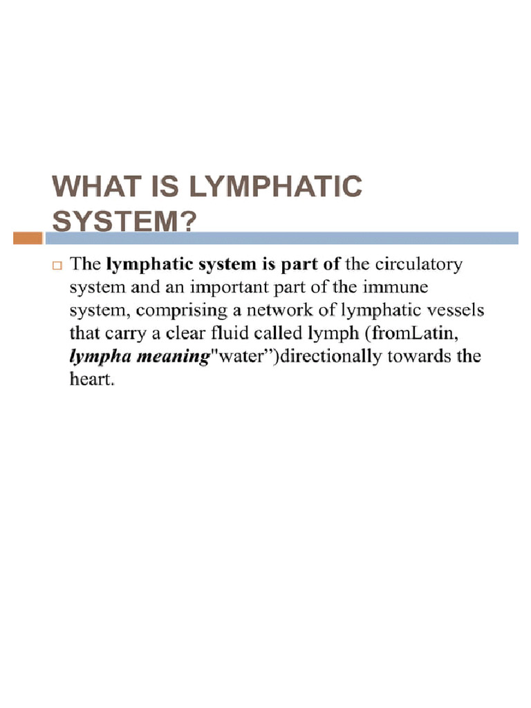 Lymphatics System | PDF