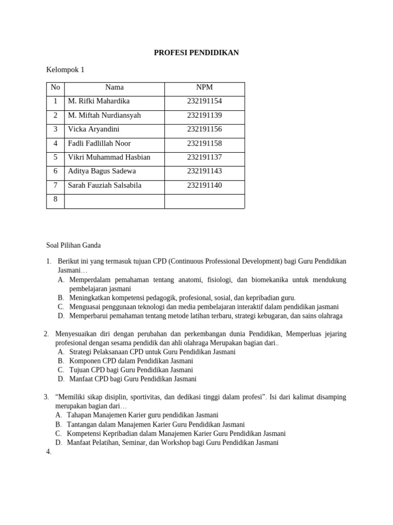 Profesi Pendidikan | PDF