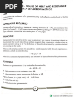 Exp 4 - Galvanometer Resistance - Half Deflection Method | PDF | Electromagnetism | Electricity