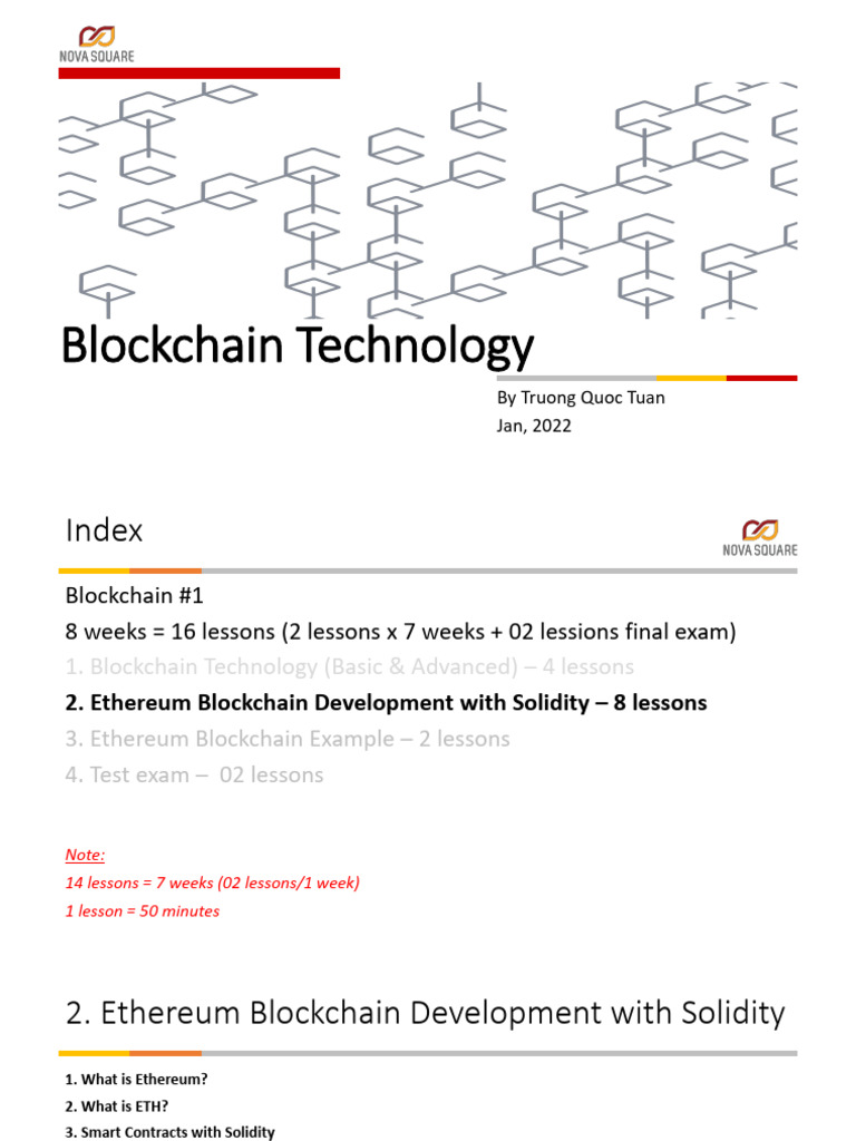 Nova Square - Blockchain Training 2 | PDF | Computing | Software ...
