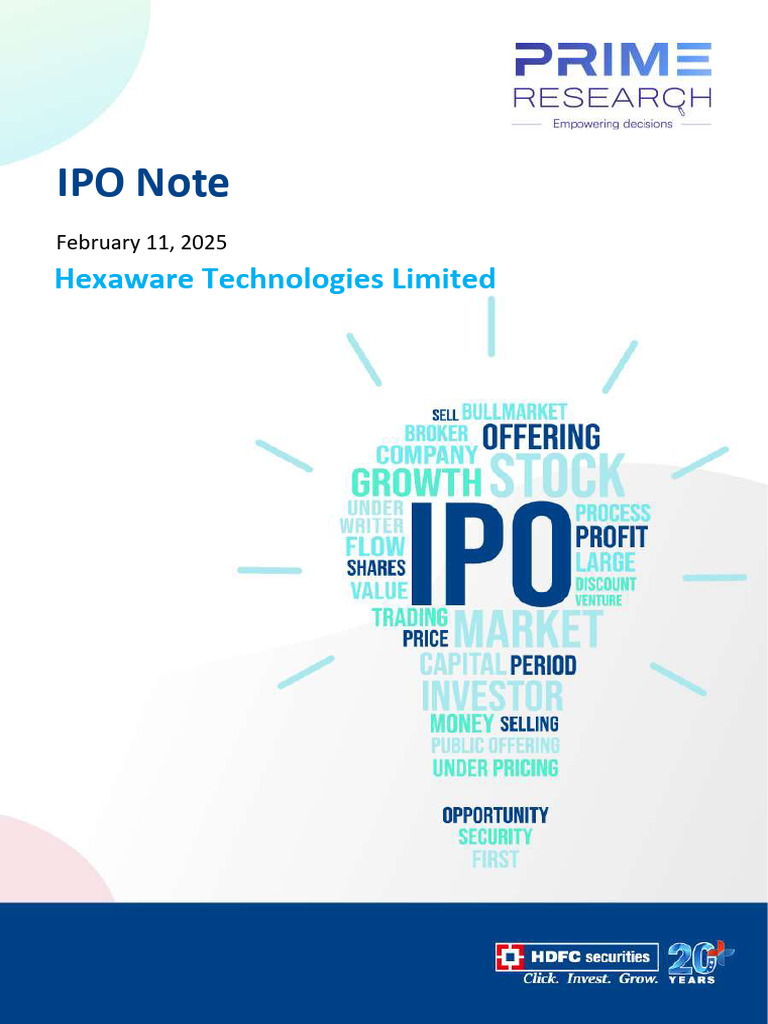 Hexaware Technologies Limited IPO Note-202502111556213822282 | PDF ...