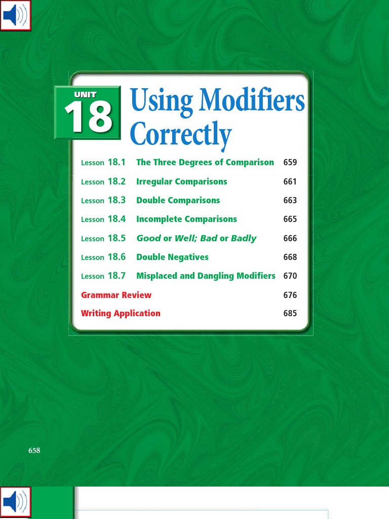 Using Modifiers Correctly-Unit18 | PDF | Gemstone | Comic Strips