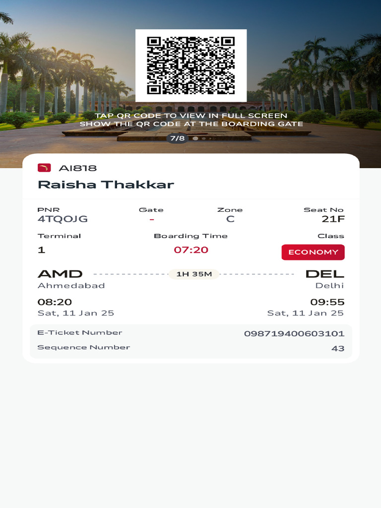 Air India Boarding Pass-5 | PDF