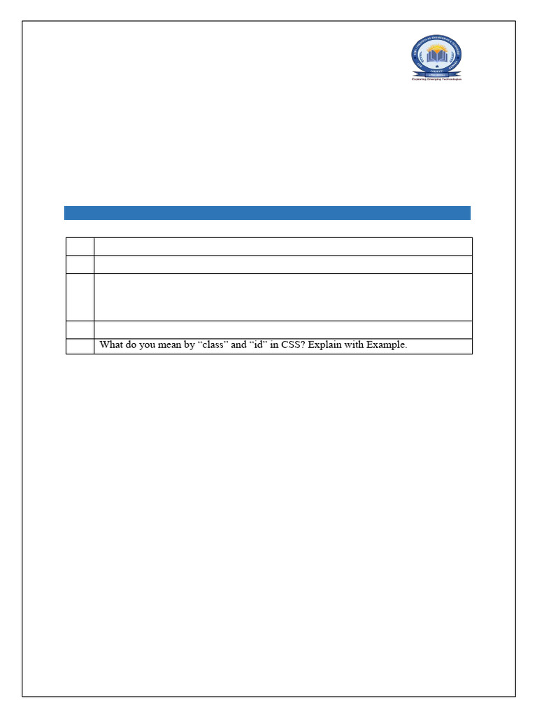 Web Programming Assignment on HTML & CSS | PDF