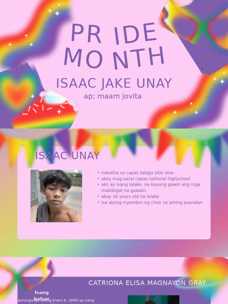 Pink Purple Colorful Pride Month Presentation | PDF | Sexuality | Human Sexuality