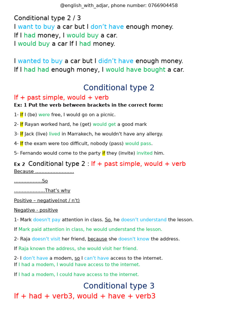 Conditionals Online | PDF