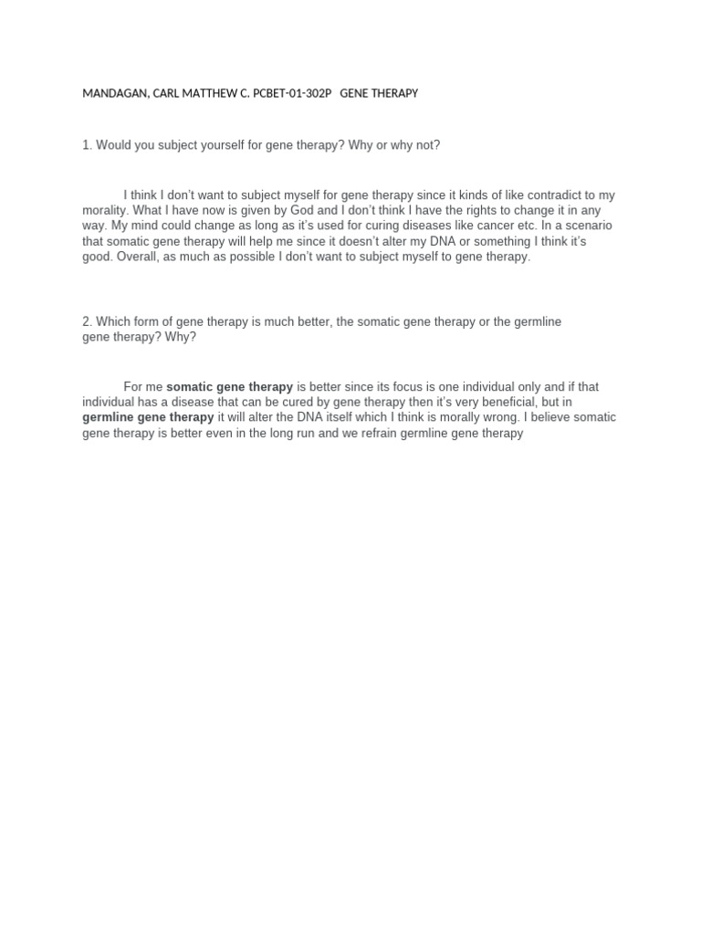 STS - Gene Therapy | PDF