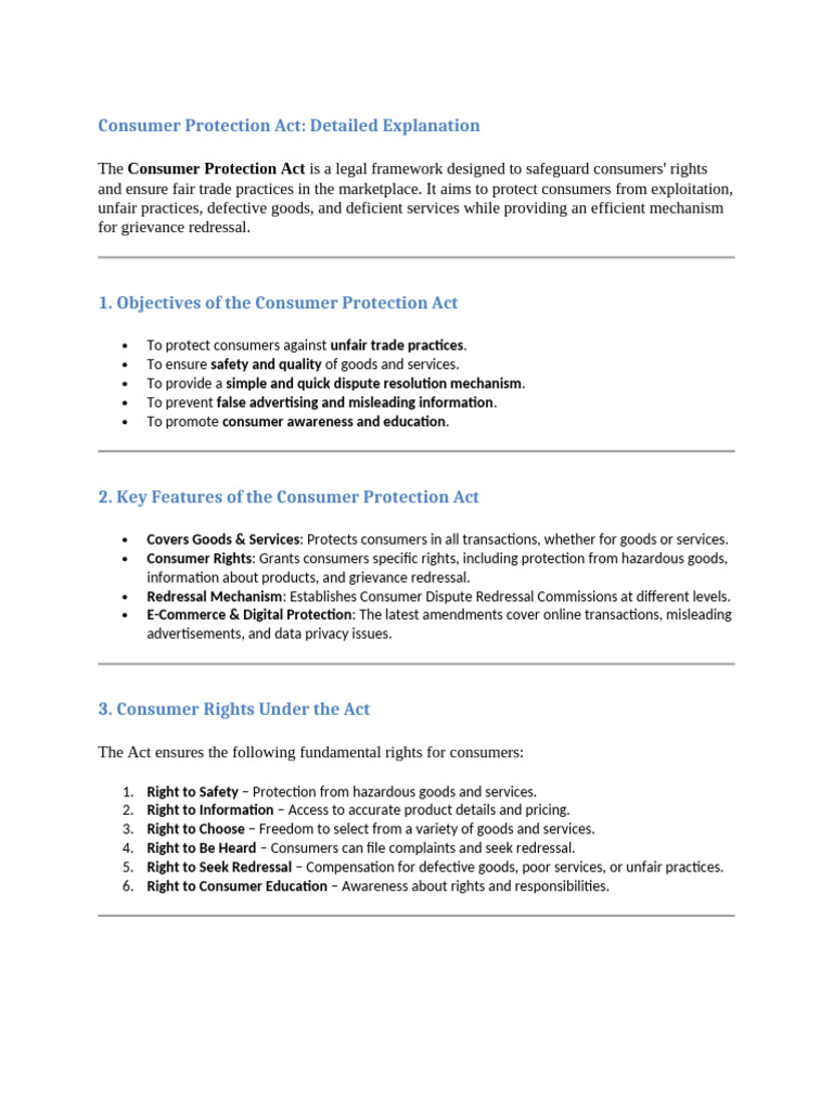 Consumer Protection Act | PDF