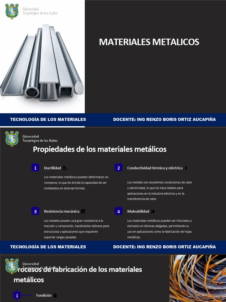 Materiales Metalicos | PDF | Rieles | Resistor