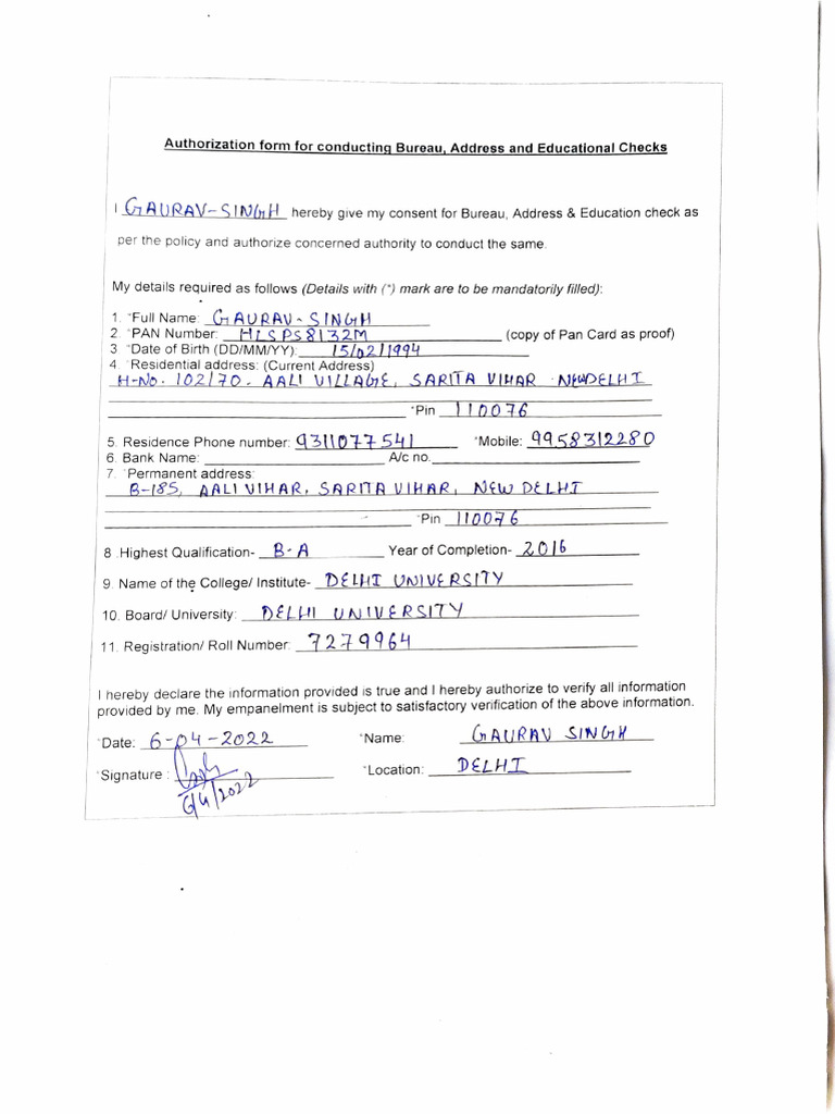 Consent Form 1 | PDF