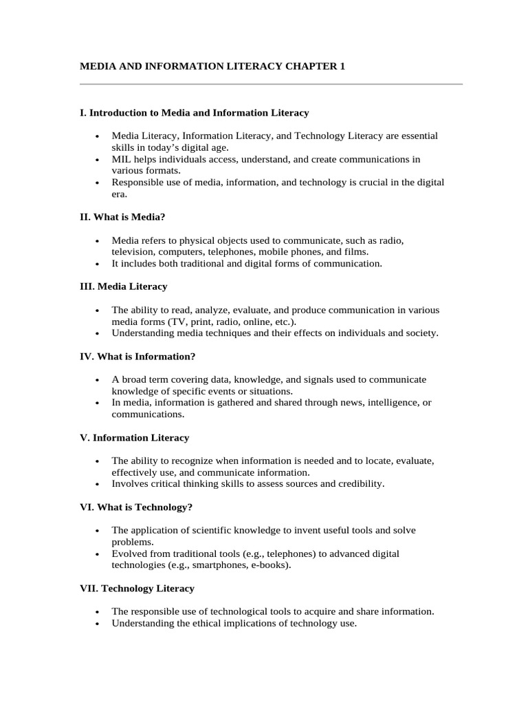 Mil Chap 1 Chap 3 Reviewer | PDF | Composition (Visual Arts ...